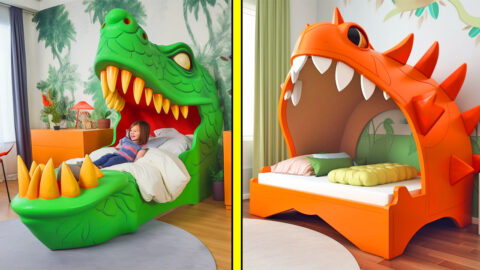 Dinosaur Shaped Kids Beds