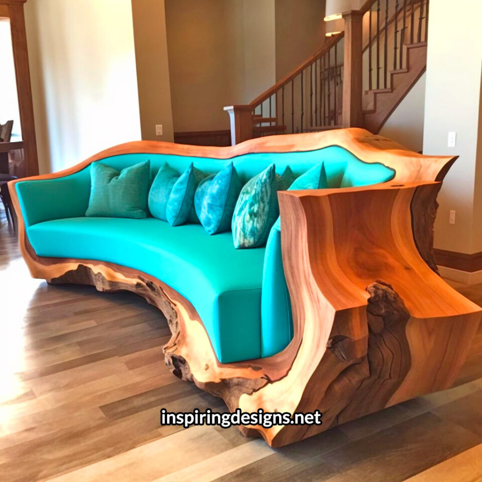 These Live Edge Wooden Sofas Are The Perfect Furniture Piece For a ...