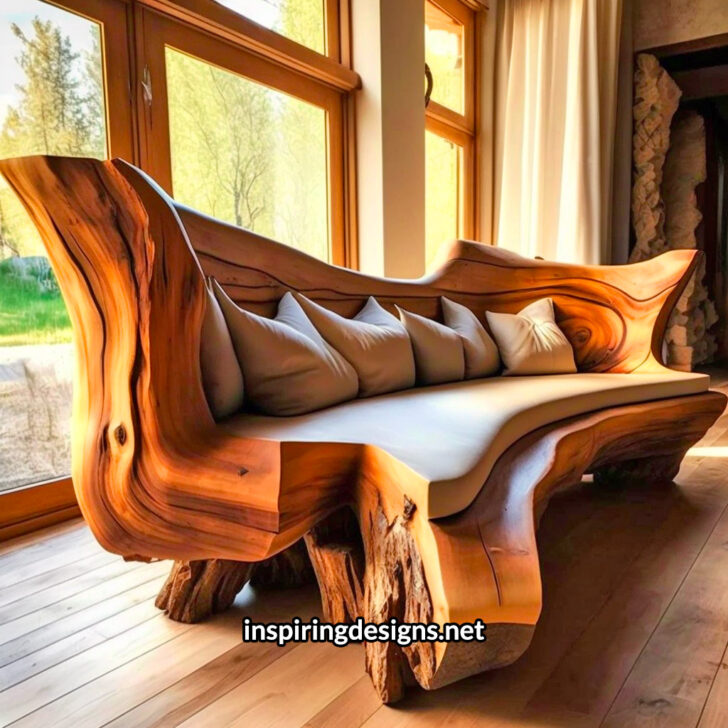 These Live Edge Wooden Sofas Are The Perfect Furniture Piece For a ...