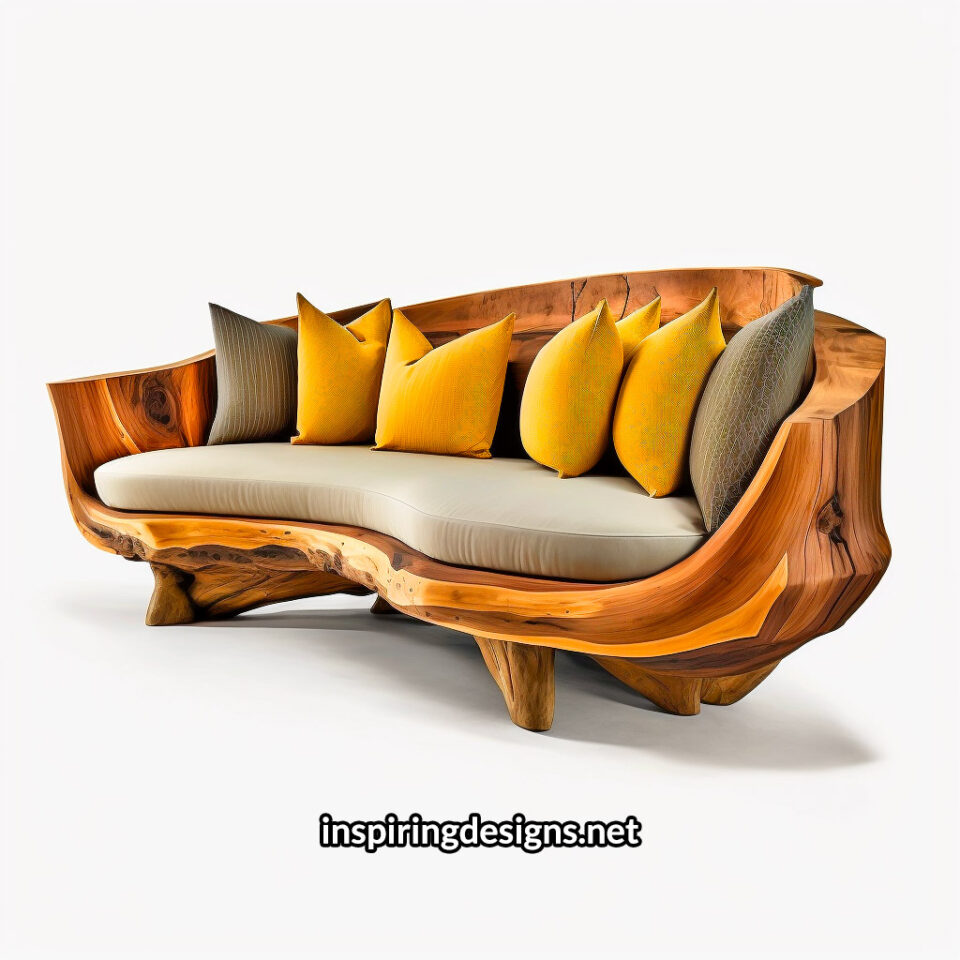 These Live Edge Wooden Sofas Are The Perfect Furniture Piece For a ...