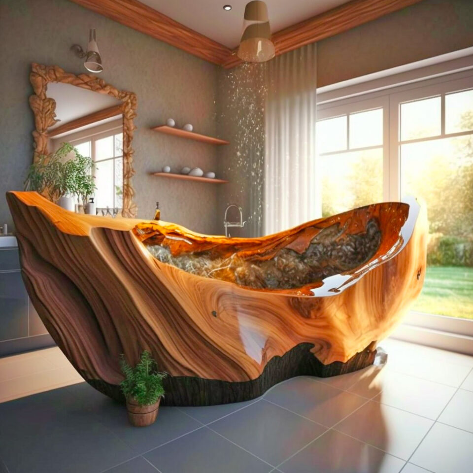 Live Edge Wooden Bathtubs Are Becoming a Thing, and They Look Amazing