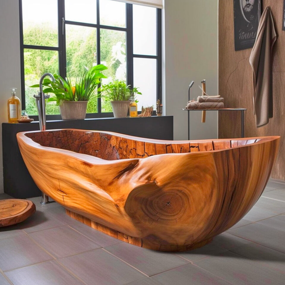 Live Edge Wooden Bathtubs Are Becoming a Thing, and They Look Amazing