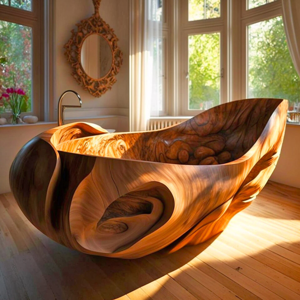 Live Edge Wooden Bathtubs Are Becoming a Thing, and They Look Amazing