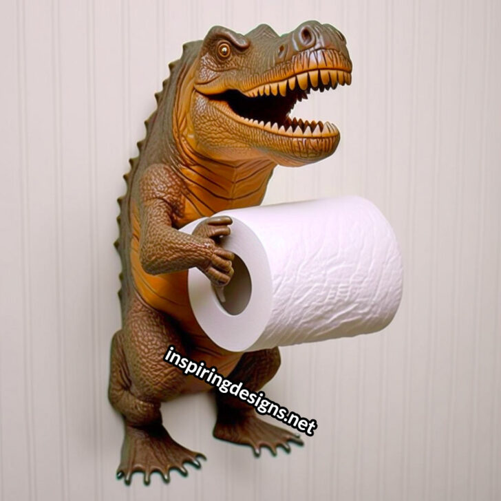 These Dinosaur Toilet Paper Holders Are Perfect For a Dino Loving Kid's ...