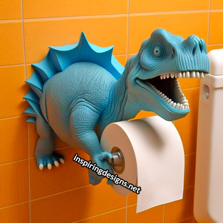 These Dinosaur Toilet Paper Holders Are Perfect For a Dino Loving Kid's ...