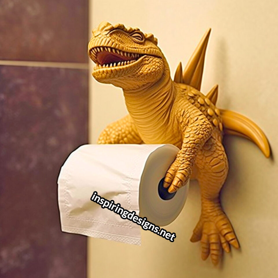 These Dinosaur Toilet Paper Holders Are Perfect For a Dino Loving Kid's ...