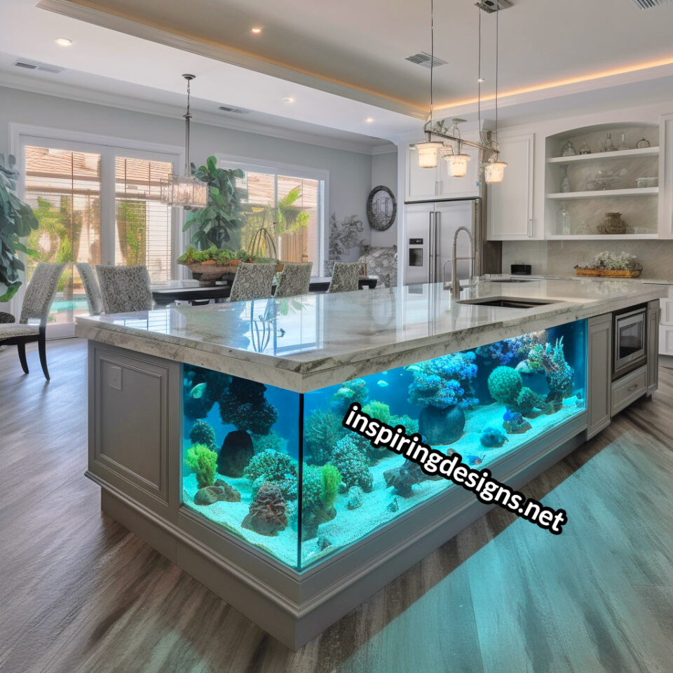 Aquarium Kitchen Islands Are Now A Thing, and We Can't Get Enough!