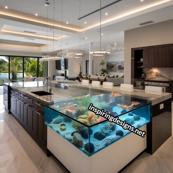 Aquarium Kitchen Islands Are Now A Thing, and We Can't Get Enough!