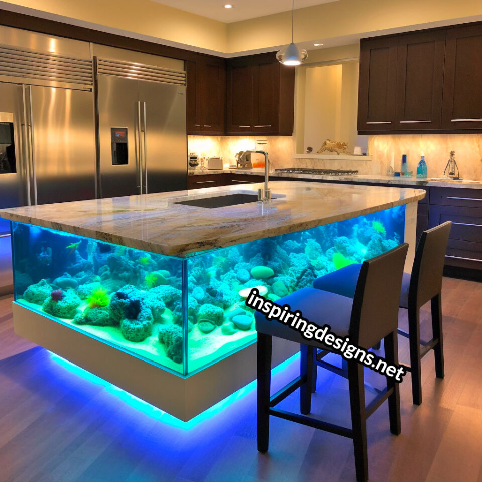 Aquarium Kitchen Islands Are Now A Thing, and We Can't Get Enough!