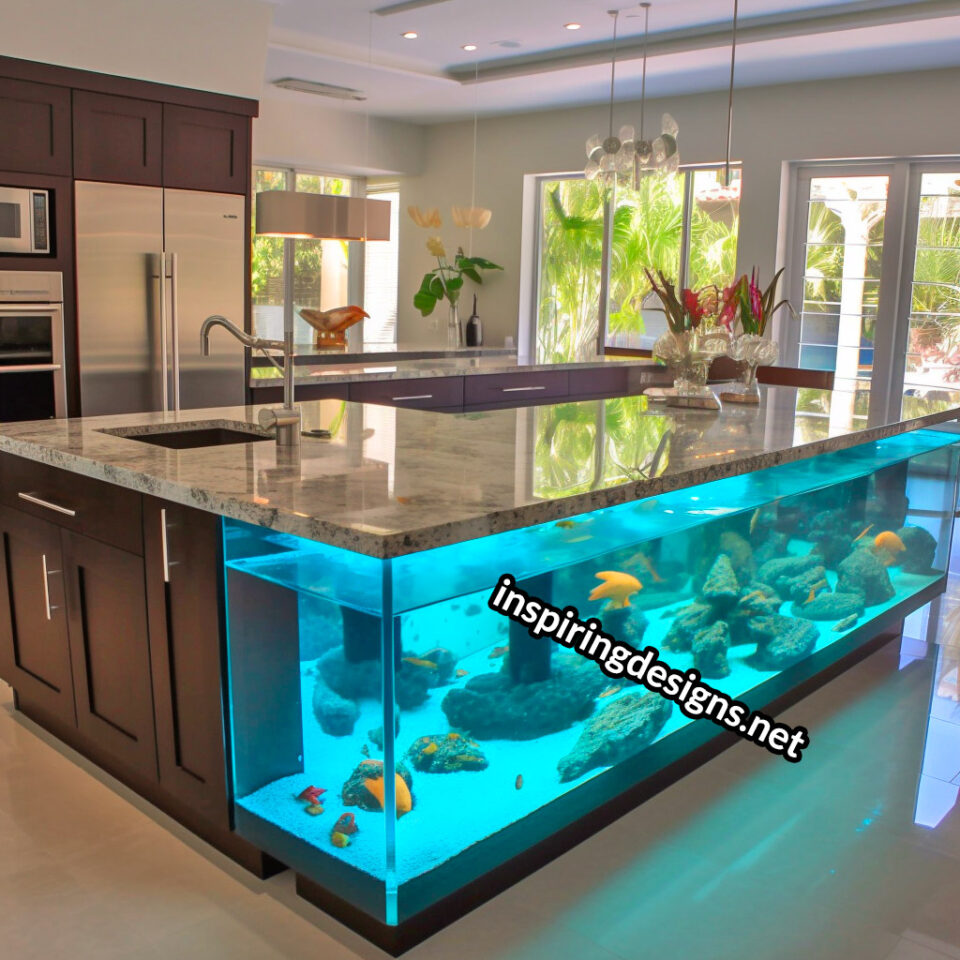 Aquarium Kitchen Islands Are Now A Thing, and We Can't Get Enough!