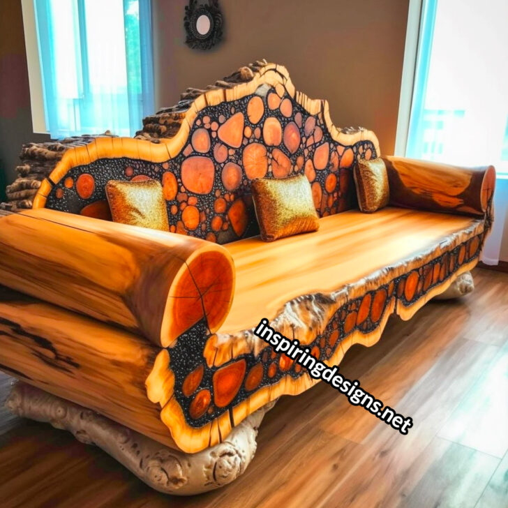 Couches Made From Logs and Epoxy: A Daring Fusion for Bold Homeowners