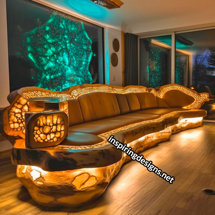 Couches Made From Logs and Epoxy: A Daring Fusion for Bold Homeowners
