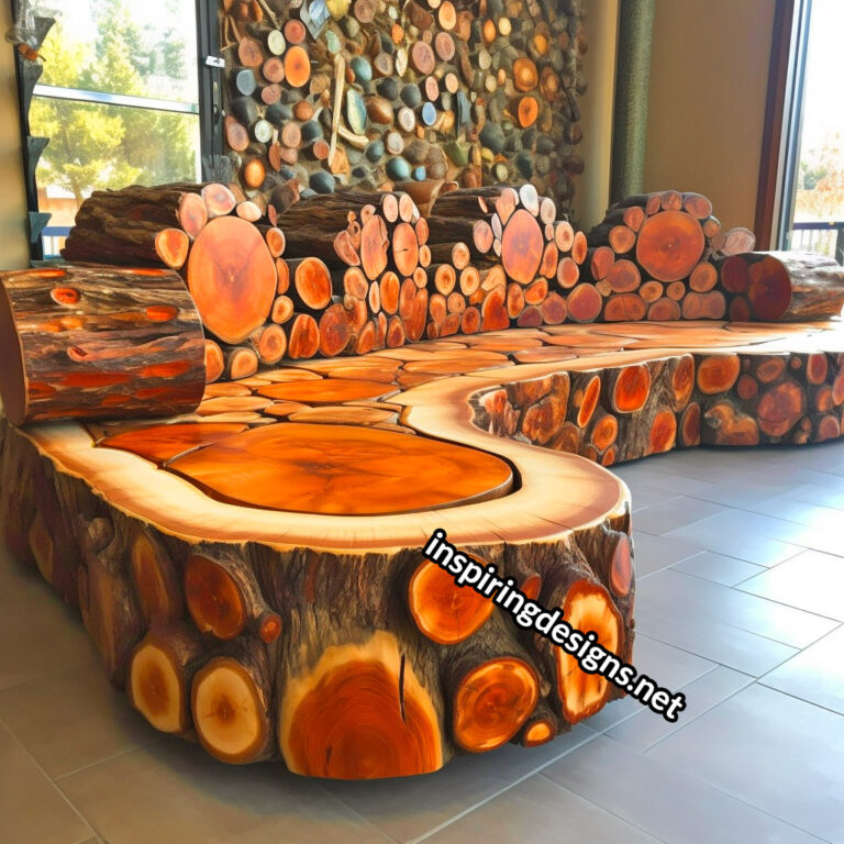 Couches Made From Logs and Epoxy: A Daring Fusion for Bold Homeowners