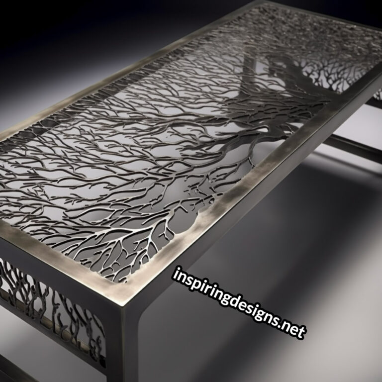 20+ Tree Design Luxury Dining Tables Made From Metal and Glass
