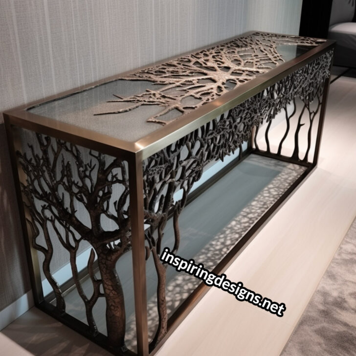 20+ Tree Design Luxury Dining Tables Made From Metal and Glass