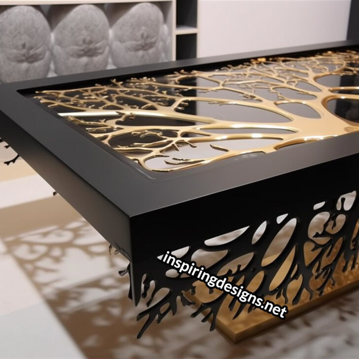 20+ Tree Design Luxury Dining Tables Made From Metal and Glass