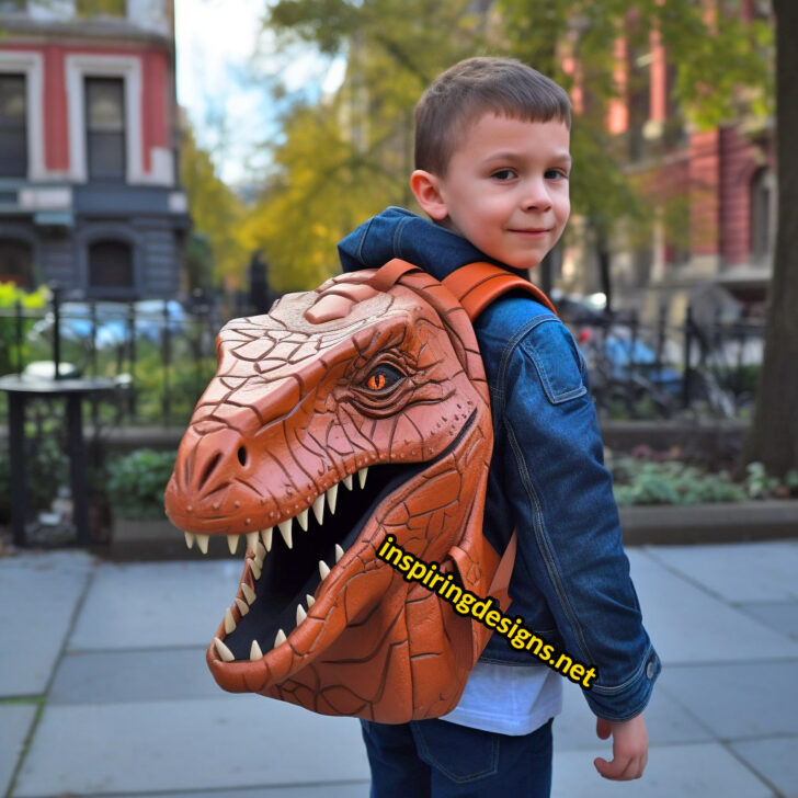 These 3D Dinosaur Shaped Backpacks Are Perfect For Dino-Loving Kids!