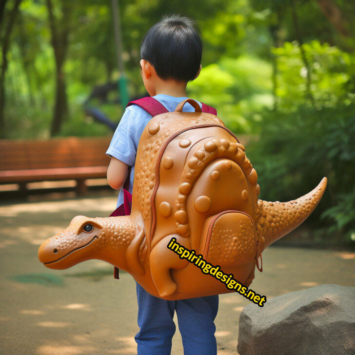 These 3D Dinosaur Shaped Backpacks Are Perfect For Dino-Loving Kids!