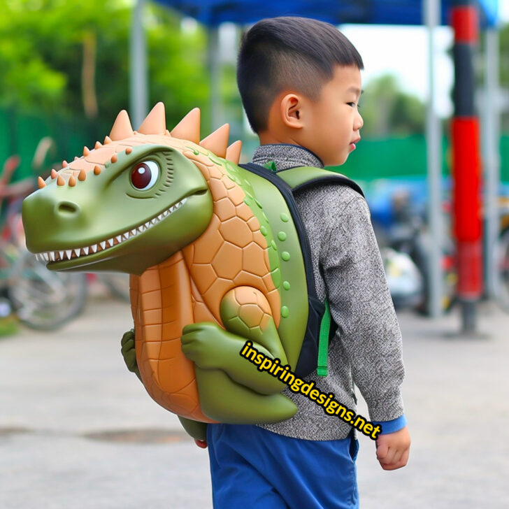 These 3D Dinosaur Shaped Backpacks Are Perfect For Dino-Loving Kids!
