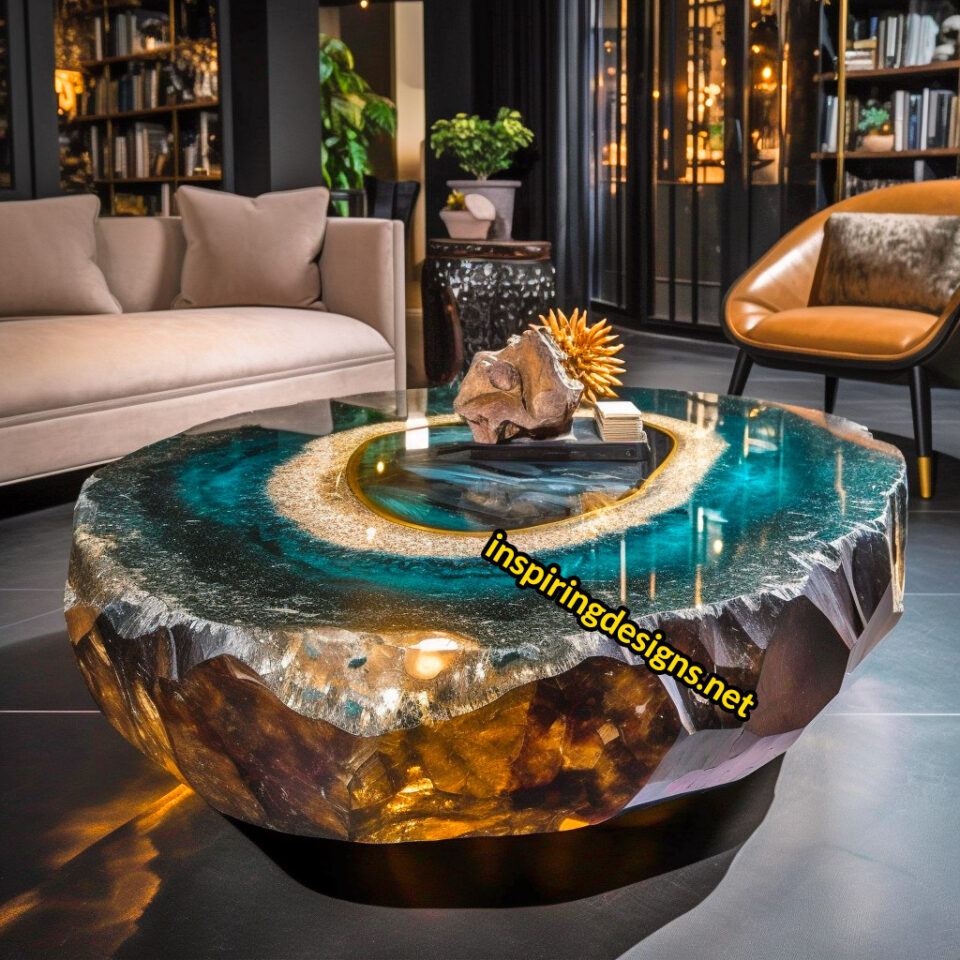 These Giant Geode Coffee Tables Are Stunning, and Probably Insanely Heavy!