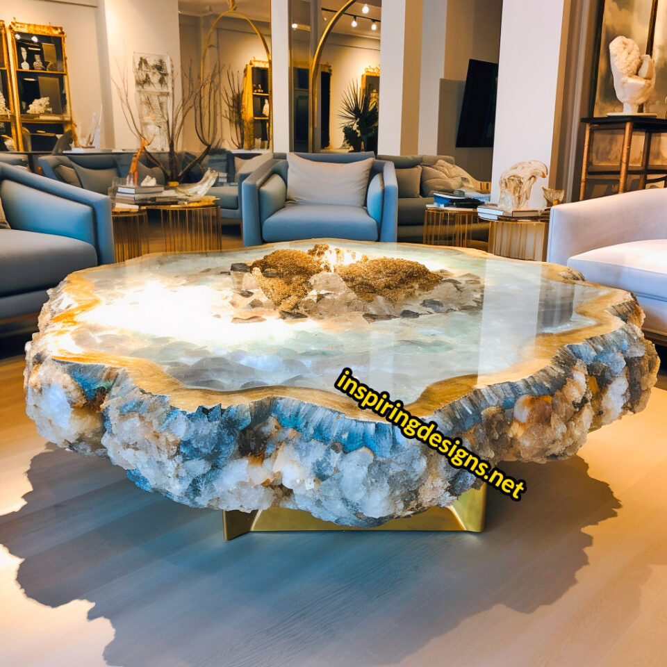 These Giant Geode Coffee Tables Are Stunning, and Probably Insanely Heavy!