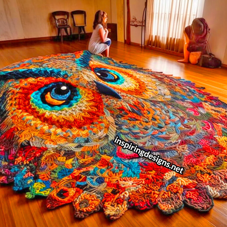 20+ Giant Crochet Animal Rug Designs (Including a Stunning Peacock Rug)