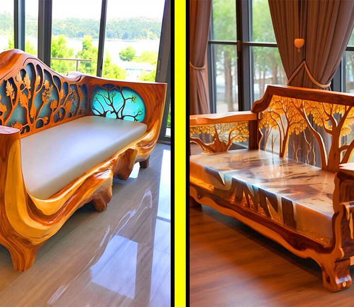 These Wood and Epoxy Sofas Are Handcrafted Treasures for the Modern ...