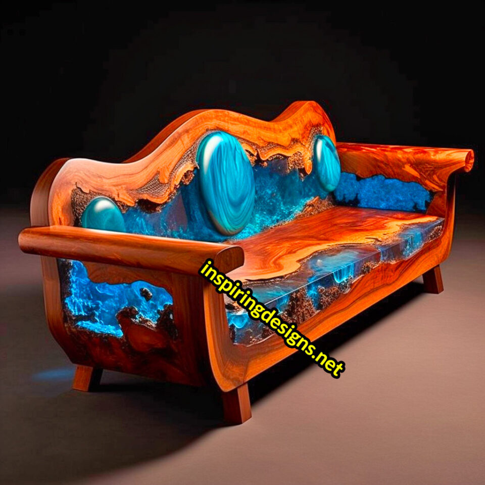 These Wood and Epoxy Sofas Are Handcrafted Treasures for the Modern Home