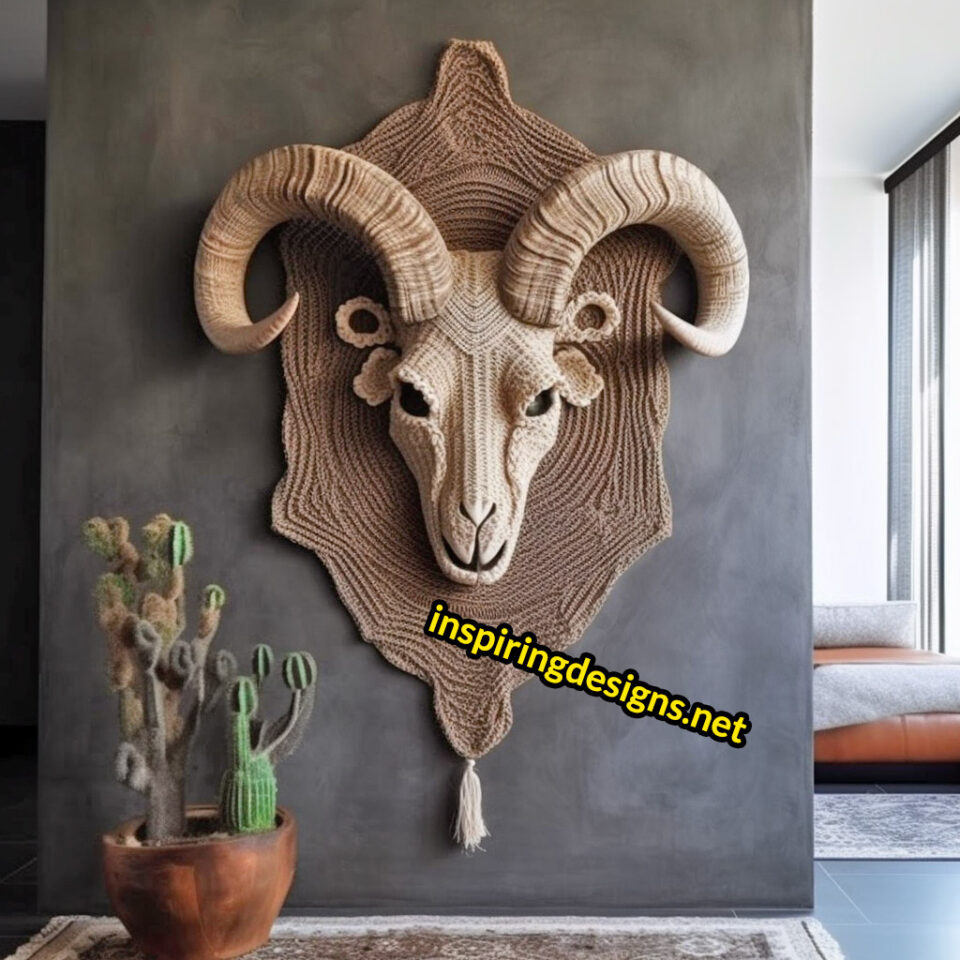 These Crochet Animal Mounts Will Turn Your Living Room Into a Handmade ...