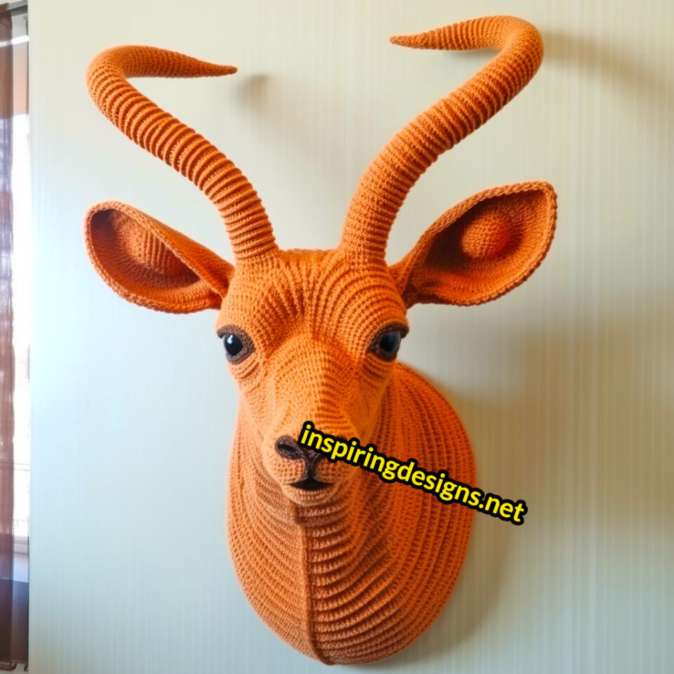 These Crochet Animal Mounts Will Turn Your Living Room Into a Handmade ...