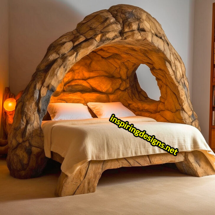 These Cave Bed Frames Let You Sleep in Luxury Stone-Age Style