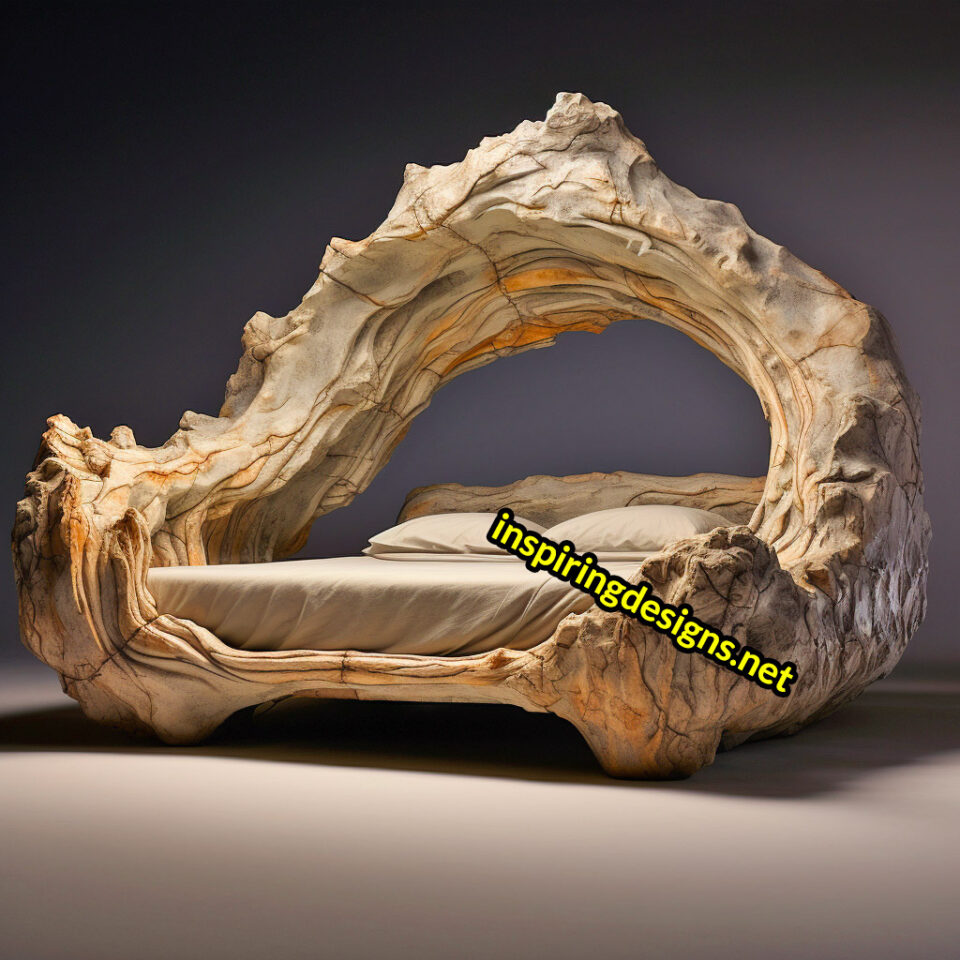These Cave Bed Frames Let You Sleep in Luxury Stone-Age Style
