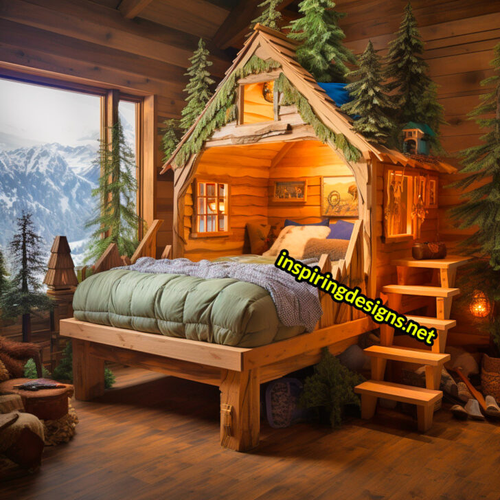These Cabin Shaped Beds Let You Take a Rustic Retreat While You Sleep