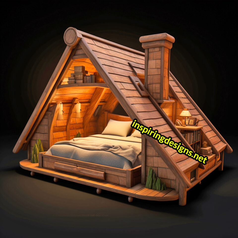 These Cabin Shaped Beds Let You Take a Rustic Retreat While You Sleep