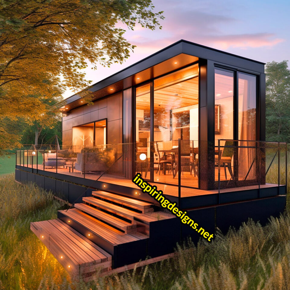 20+ Incredible Luxury Modern Tiny Homes With Huge Windows and Decks