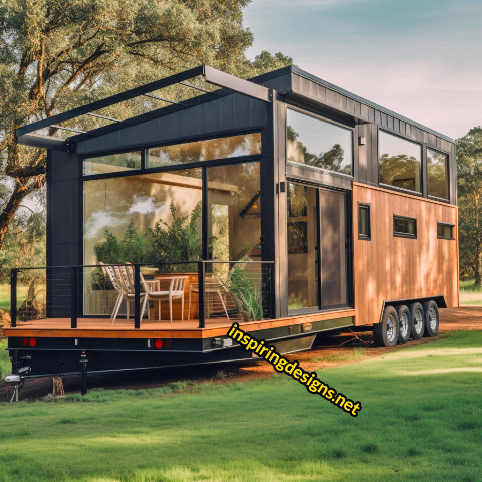 20+ Incredible Luxury Modern Tiny Homes With Huge Windows and Decks