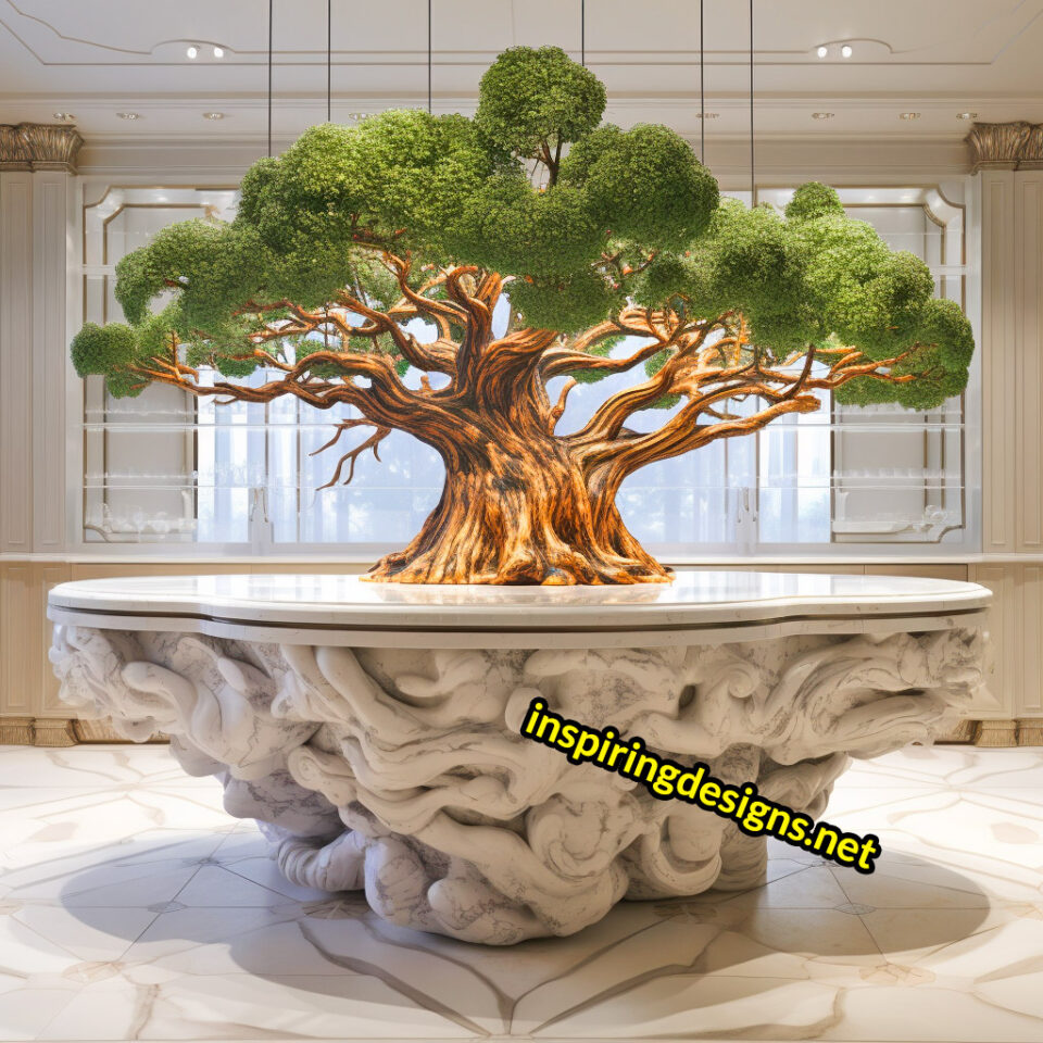These Kitchen Islands with Trees Growing From Them Will Make You Green ...