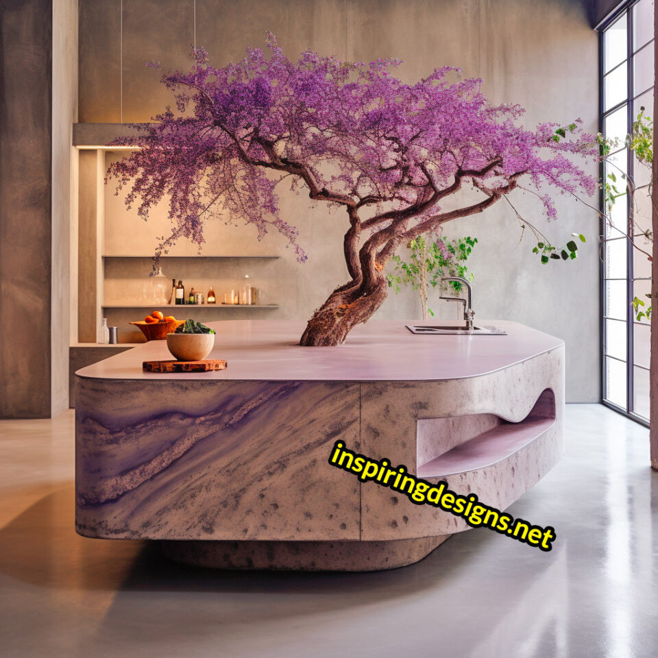 These Kitchen Islands with Trees Growing From Them Will Make You Green ...