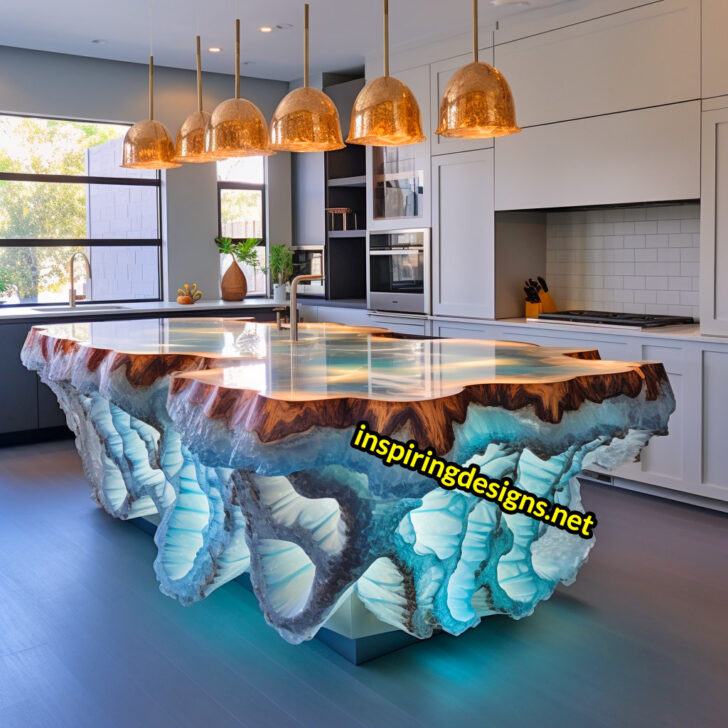 These Geode and Epoxy Kitchen Islands Are Unearthing a New Level of Luxe