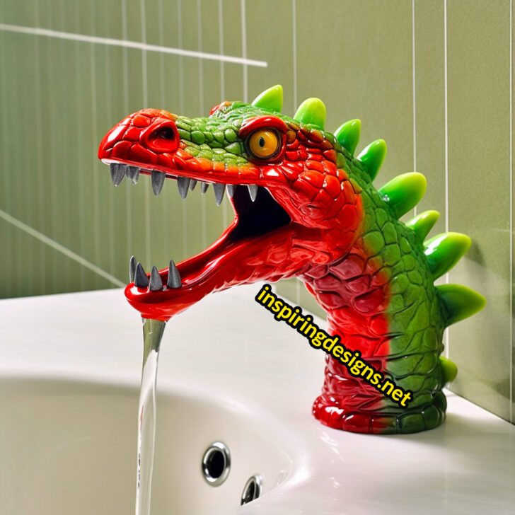 These Dinosaur Faucets Will Boost Hygiene Habits Using Prehistoric Fun ...