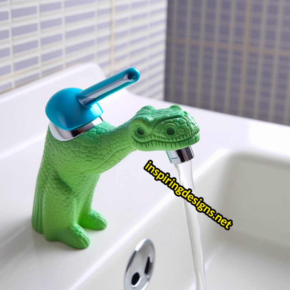 These Dinosaur Faucets Will Boost Hygiene Habits Using Prehistoric Fun