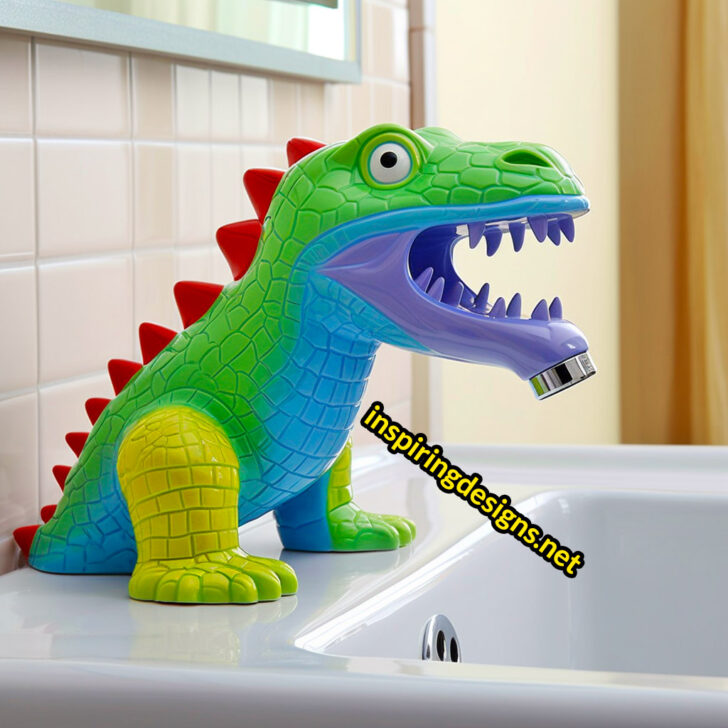 These Dinosaur Faucets Will Boost Hygiene Habits Using Prehistoric Fun
