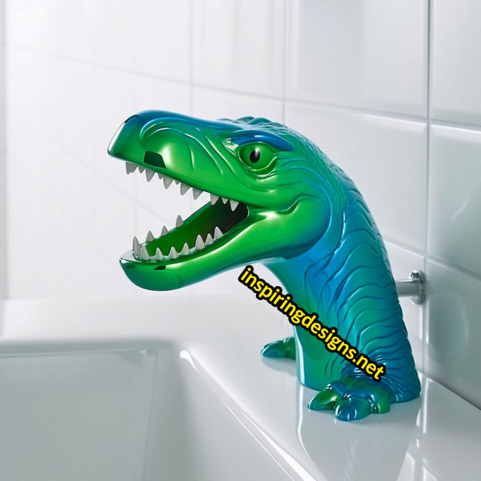These Dinosaur Faucets Will Boost Hygiene Habits Using Prehistoric Fun
