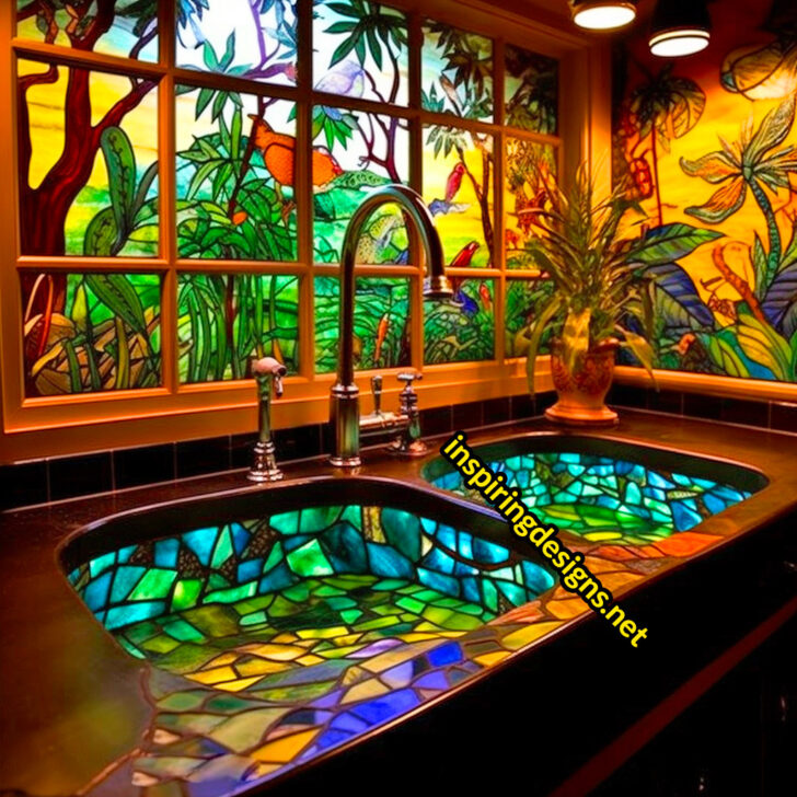 These Stained Glass Sinks Will Transform Your Kitchen into an Art Gallery