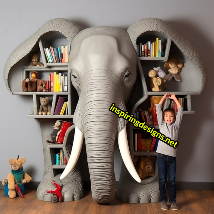 These Giant Animal Shaped Kids Bookshelves Bring The Jungle To Your ...