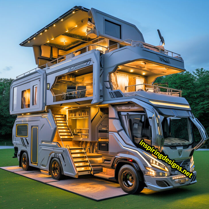 These Giant Open-Concept Campers Have Fold-Down Walls That Offer ...
