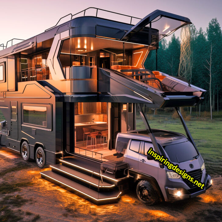 These Giant Open-Concept Campers Have Fold-Down Walls That Offer ...