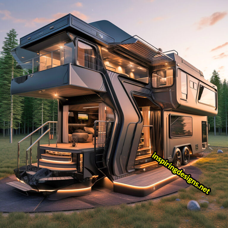 These Giant Open-Concept Campers Have Fold-Down Walls That Offer ...
