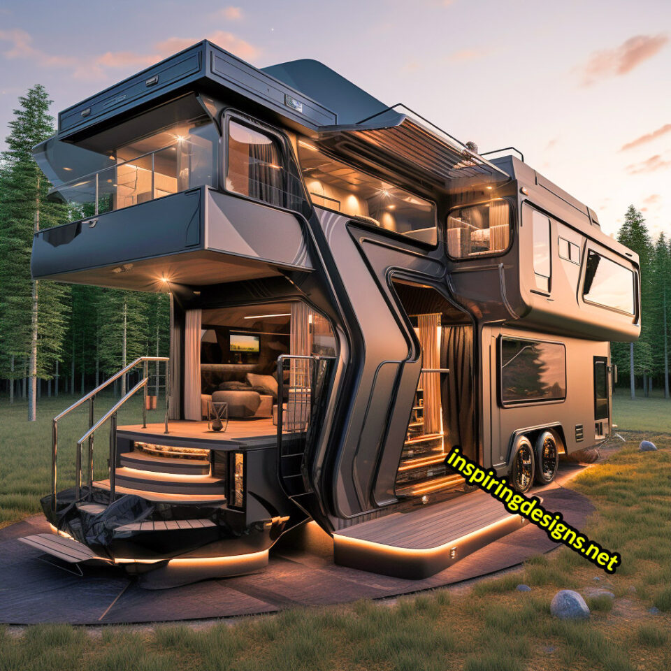 These Giant Open-Concept Campers Have Fold-Down Walls That Offer ...