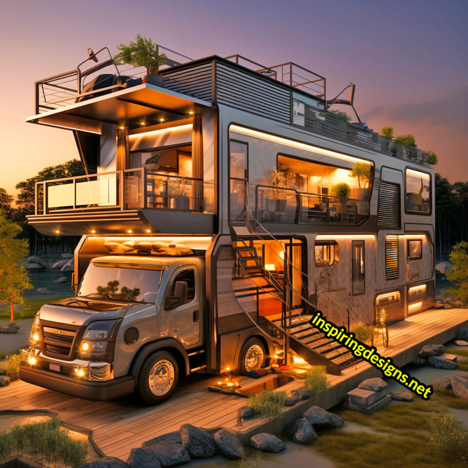 These Giant Open-Concept Campers Have Fold-Down Walls That Offer ...